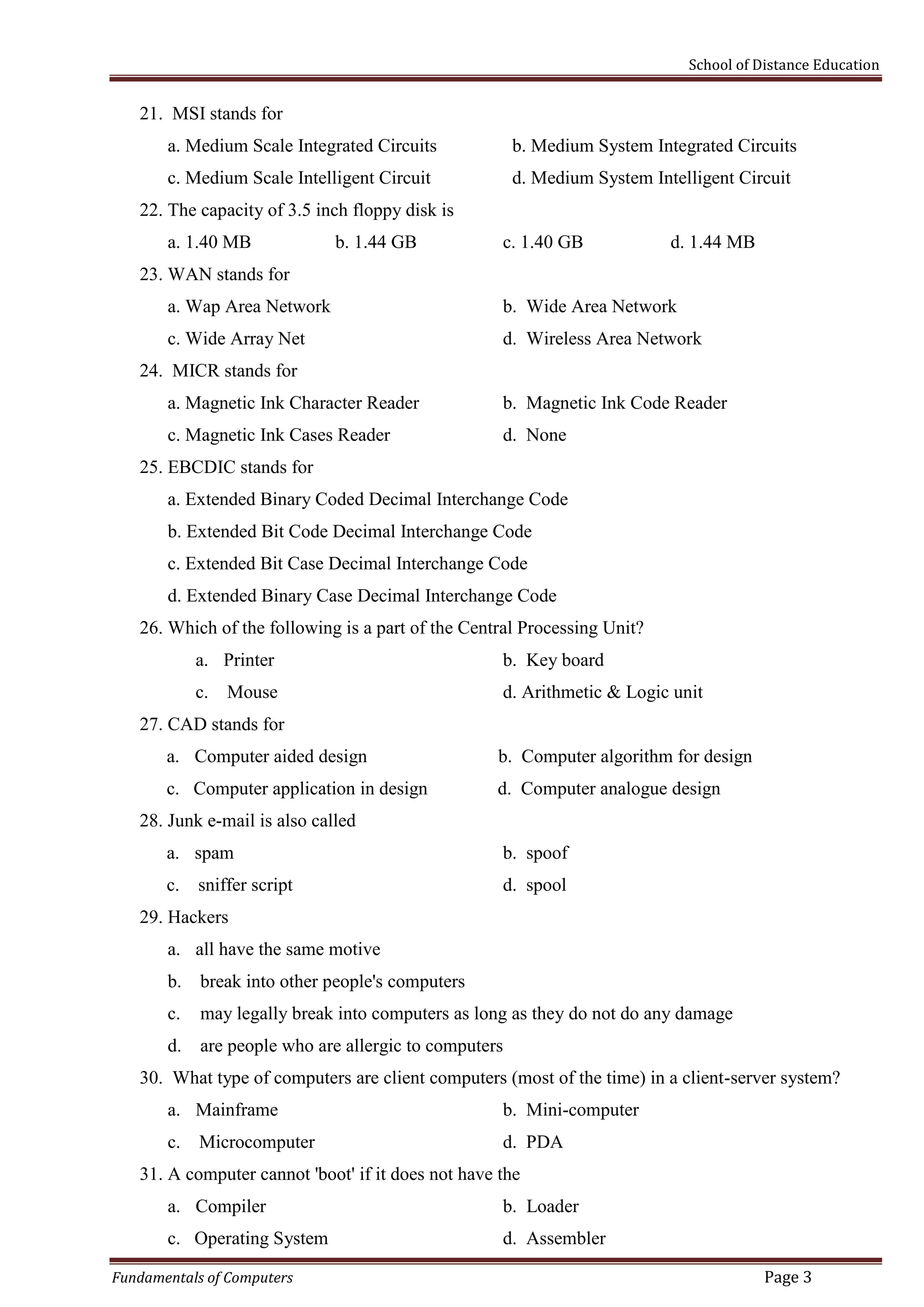 computer fundamental of_computer | PDF | Computing | Technology & Computing