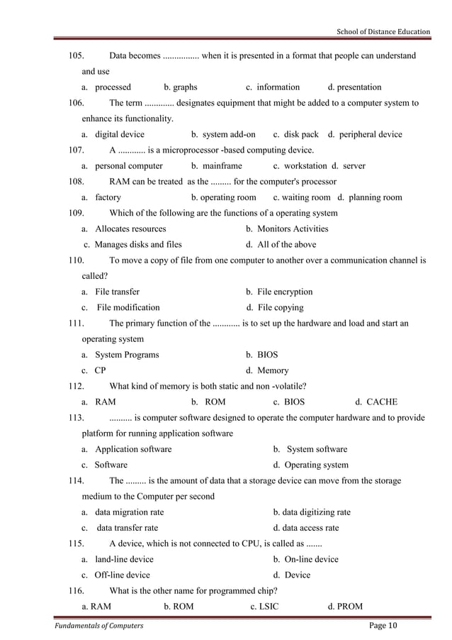computer fundamental of_computer | PDF | Computing | Technology & Computing