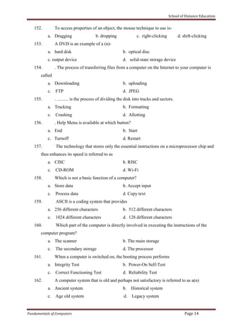 computer fundamental of_computer | PDF | Computing | Technology & Computing