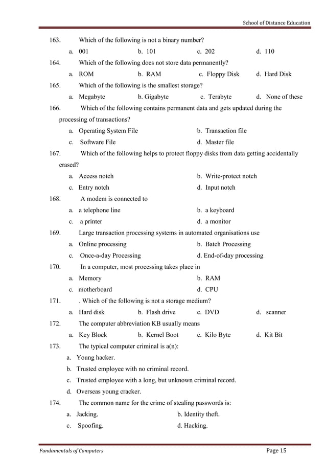 computer fundamental of_computer | PDF | Computing | Technology & Computing