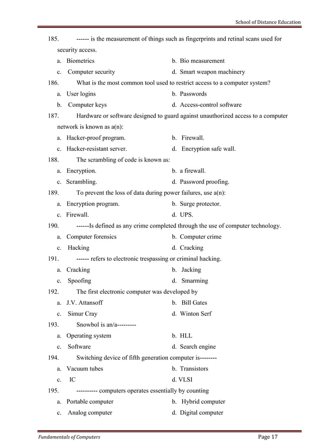 computer fundamental of_computer | PDF | Computing | Technology & Computing