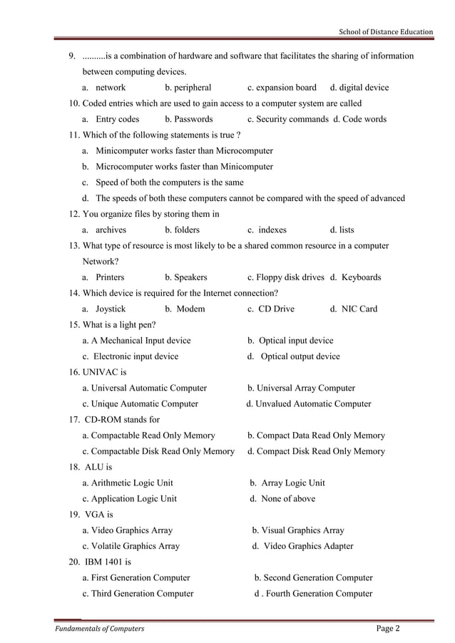 computer fundamental of_computer | PDF | Computing | Technology & Computing