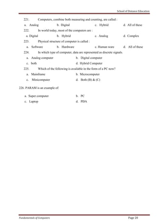 computer fundamental of_computer | PDF | Computing | Technology & Computing