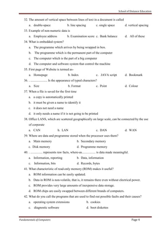 computer fundamental of_computer | PDF | Computing | Technology & Computing