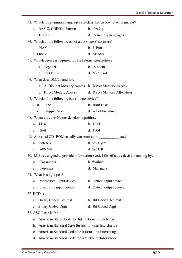 computer fundamental of_computer | PDF | Computing | Technology & Computing