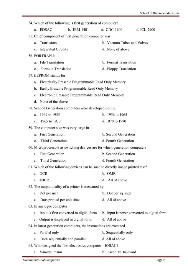 computer fundamental of_computer | PDF | Computing | Technology & Computing