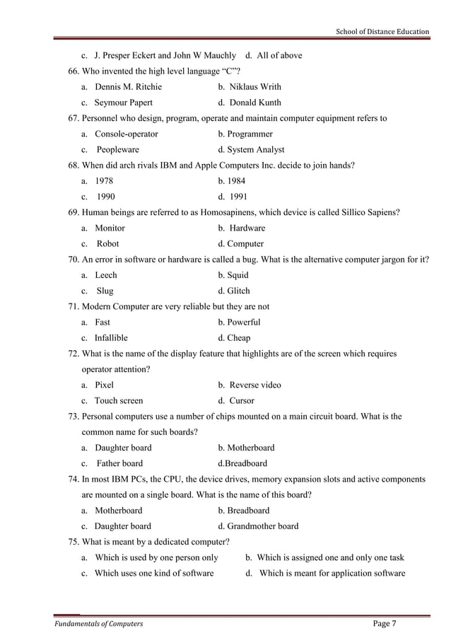 computer fundamental of_computer | PDF | Computing | Technology & Computing