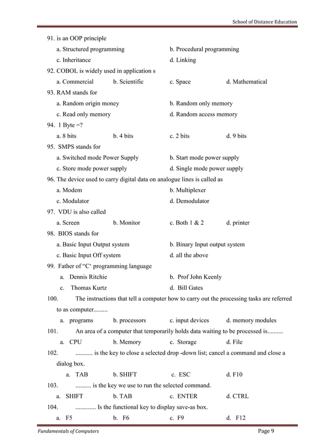 computer fundamental of_computer | PDF | Computing | Technology & Computing