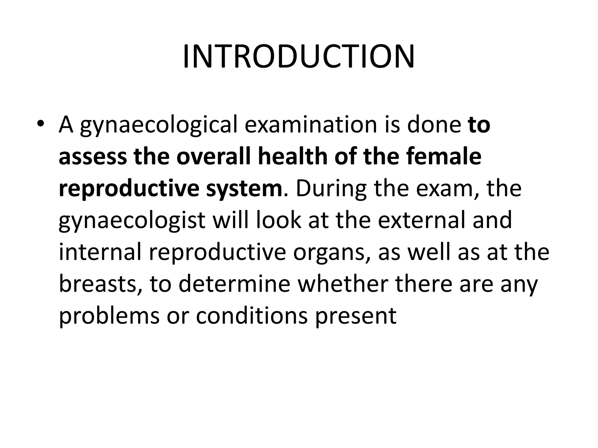Gynecological Assessment in gynecology ppt | PPTX