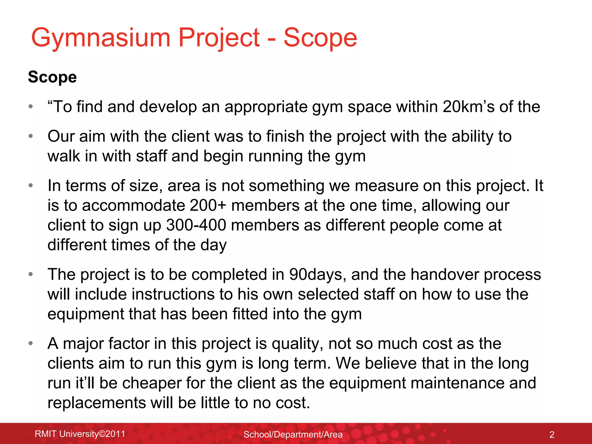 Gymanisum project | PPTX