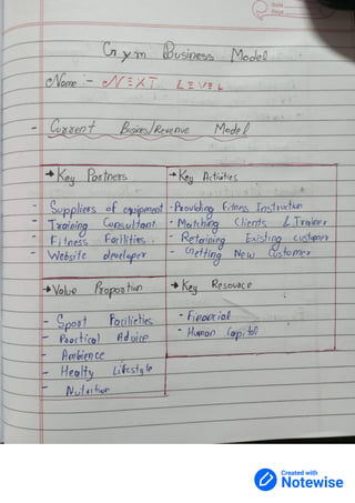 Gym business MODEL .pdf . | PDF