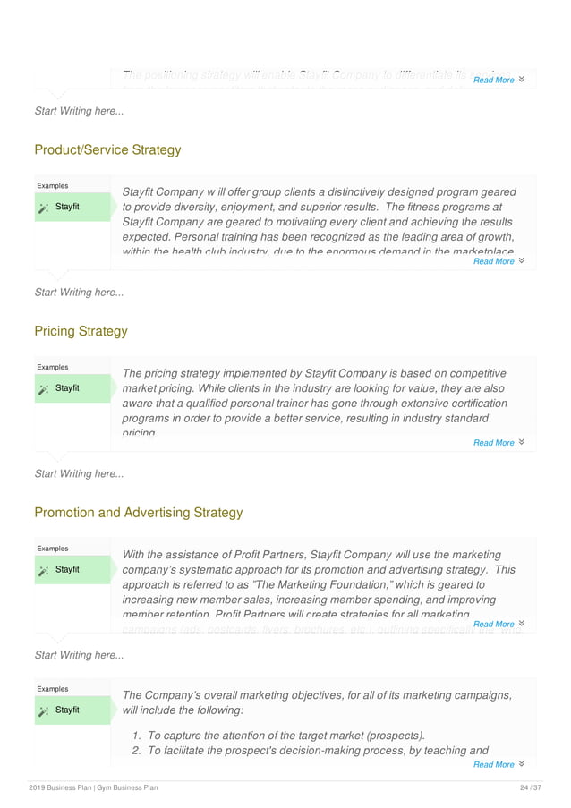 Gym business plan example | PDF | Bodybuilding | Sports