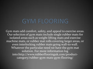 Gym flooring | PDF