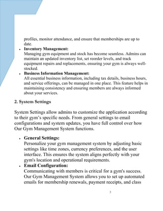 Gym Management System develop by infoskaters | PDF | Fitness and ...