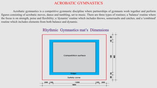 Gymnastics Events & Equipment Dimensions | PPTX