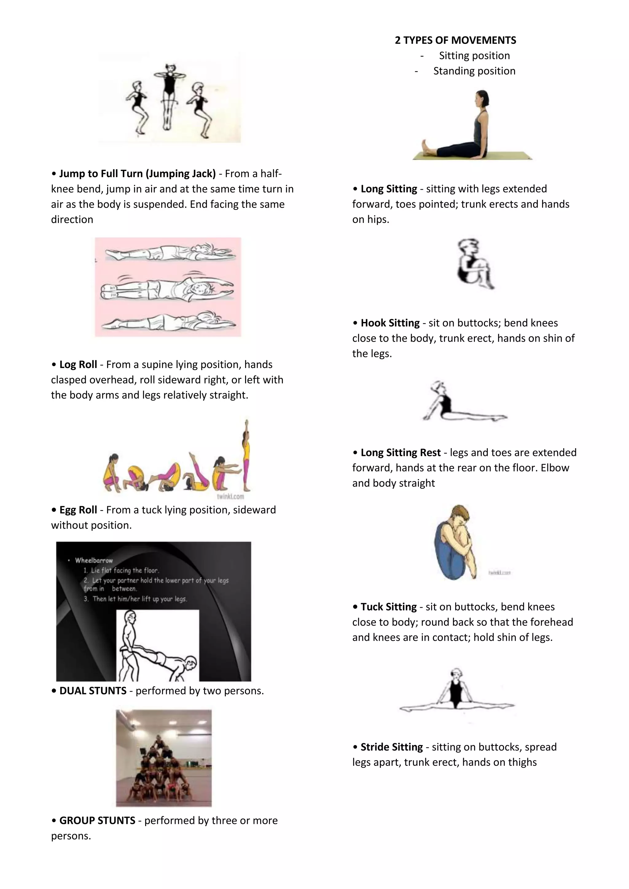 GYMNASTICS Lessons.docx | Participant Sports | Fitness and Exercise
