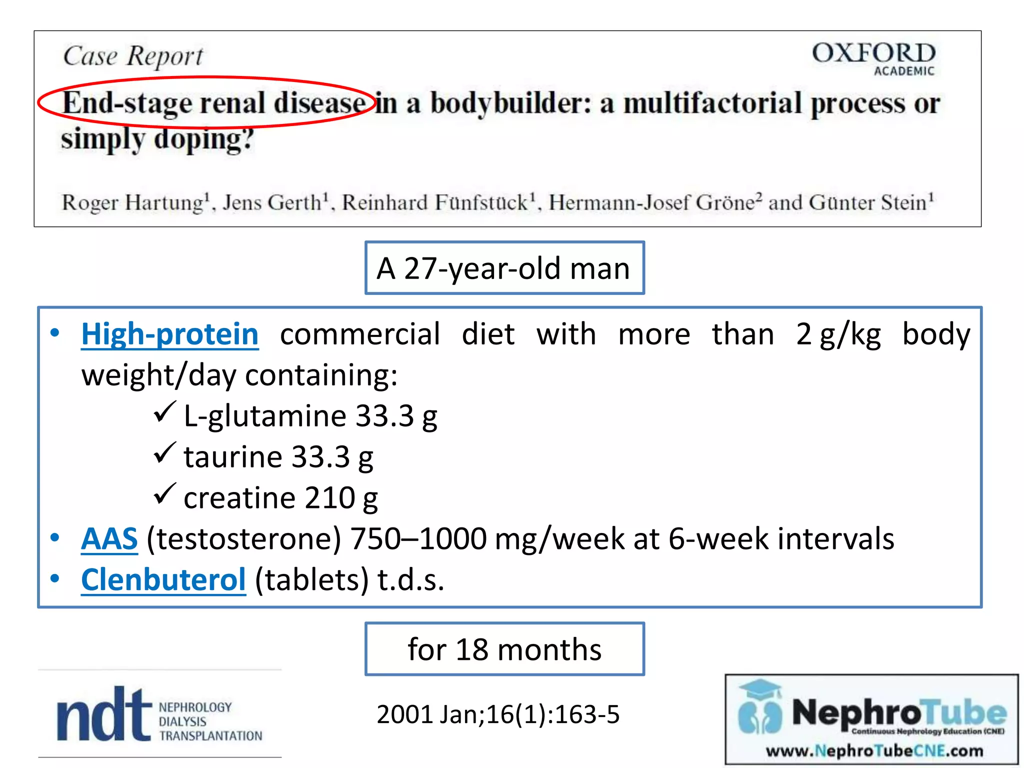 Gym nephropathy (bodybuilding vs. kidney damaging) - Dr. Gawad | PPTX