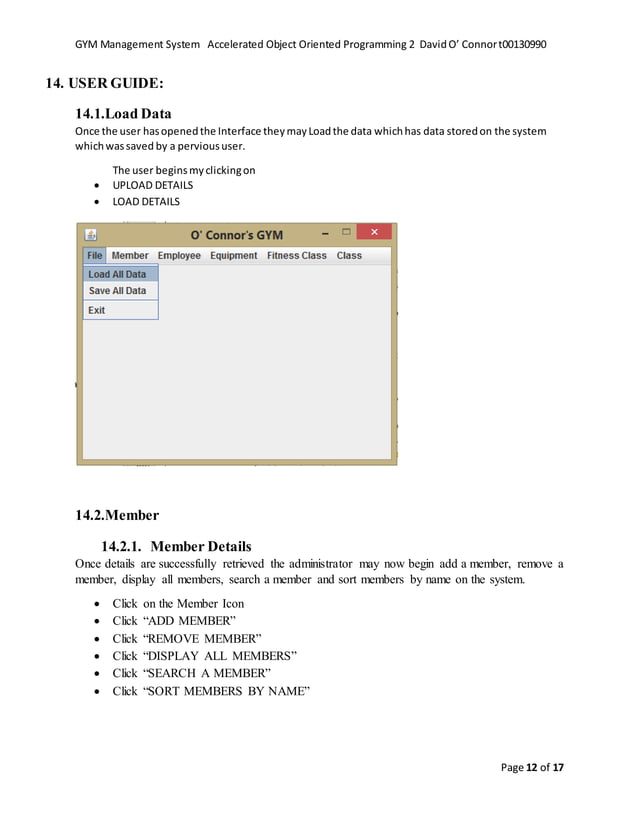 Gym Management System User Manual | DOCX