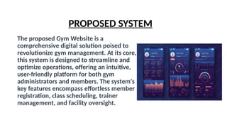 gym website presentation for college project | PPTX