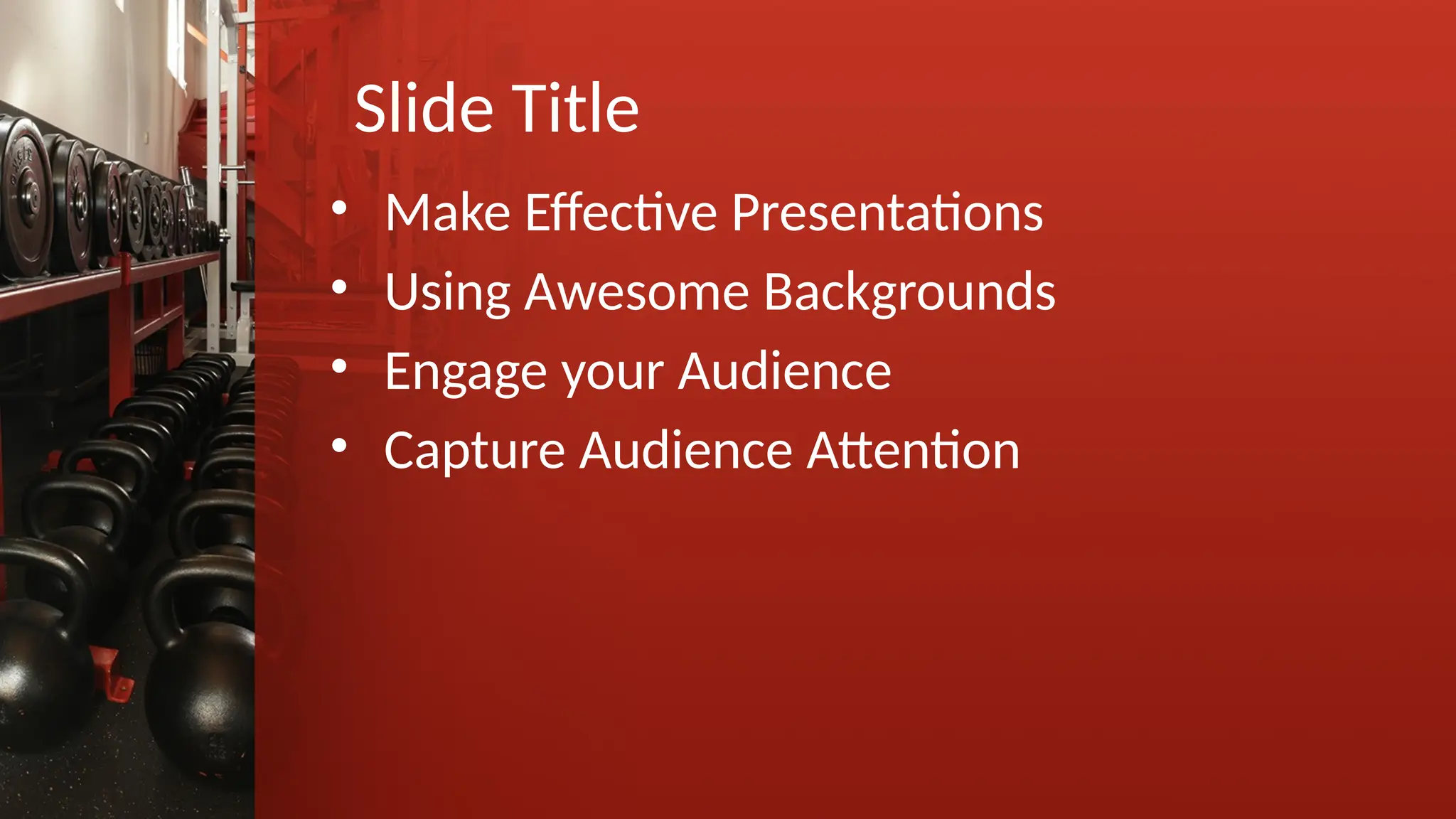 A professional gym background design for PowerPoint presentation | PPTX