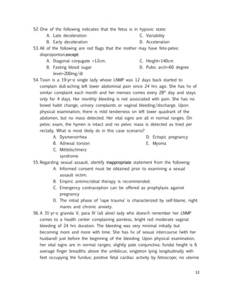 Gyn obs final exam, 2014 | PDF