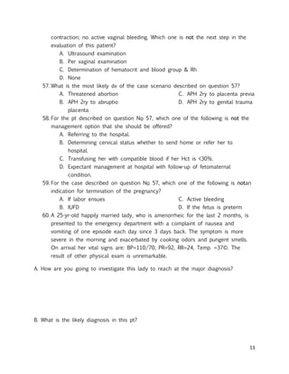 Gyn obs final exam, 2014 | PDF