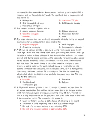 Gyn obs final exam, 2014 | PDF