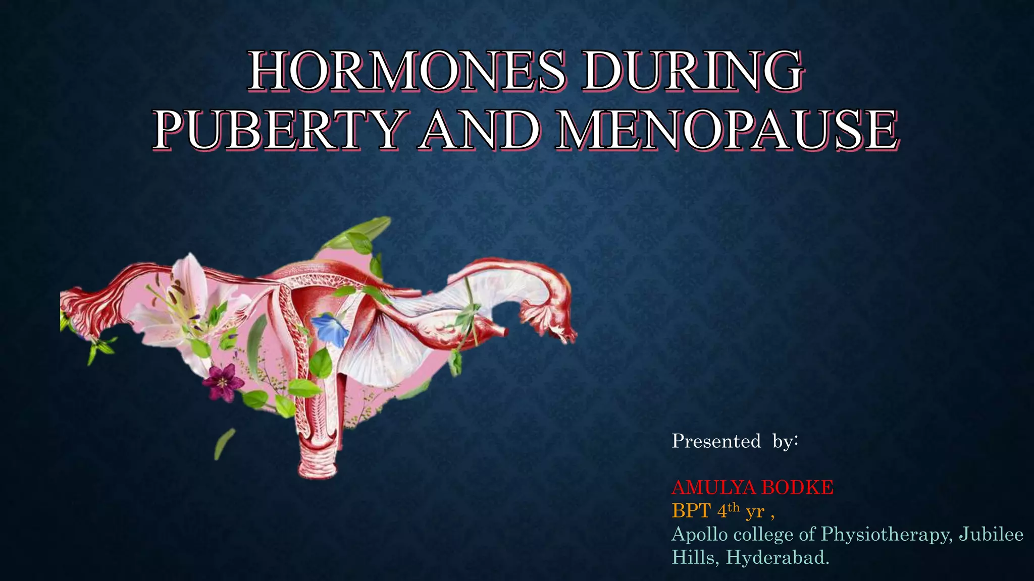 Hormones During Puberty And Menopause Gynaecology Ppt