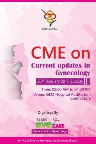 CME on Current updates in Gynecology | PDF