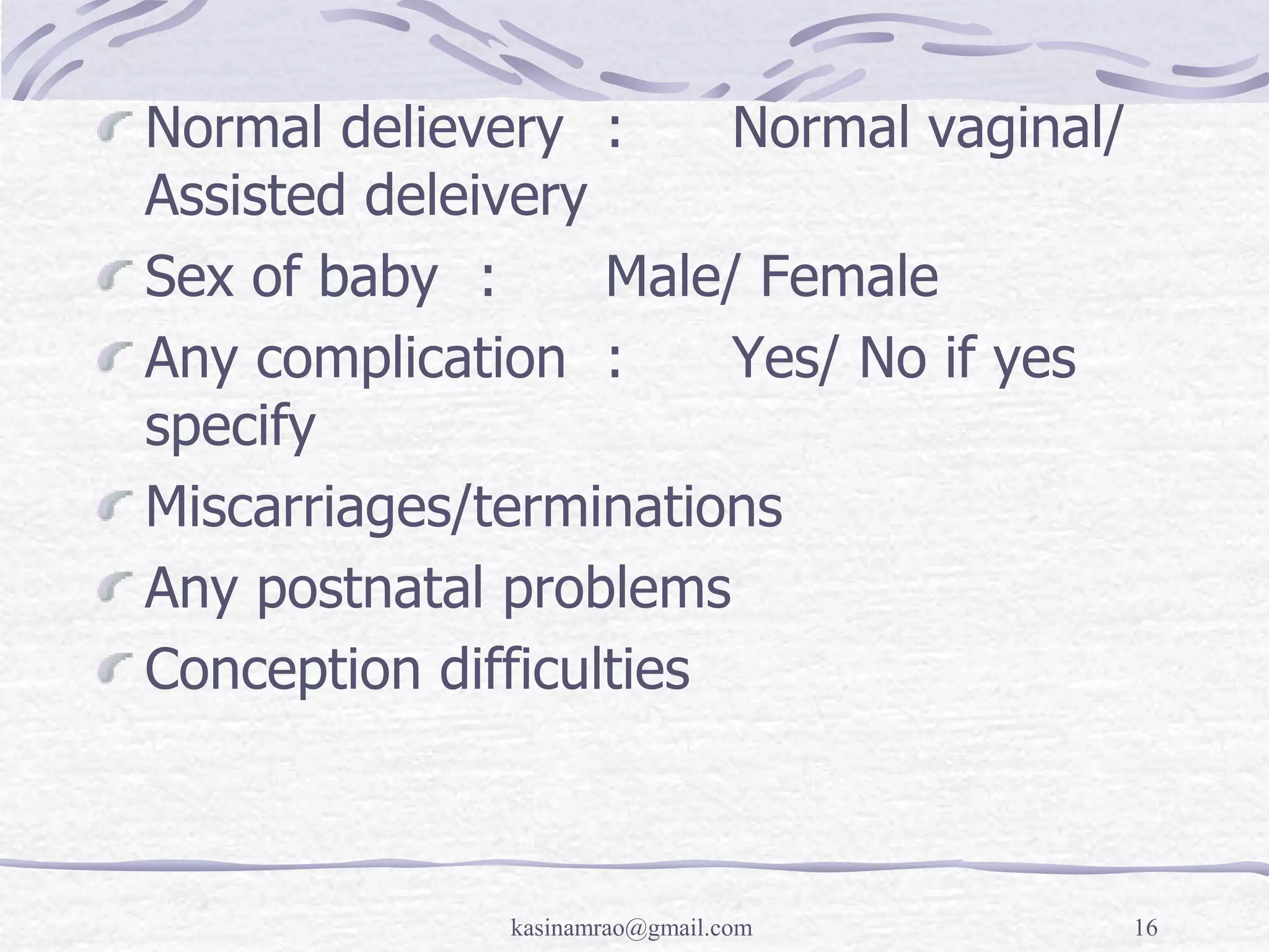 Gynaecological assessment | PPT