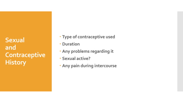 Gynaecological history taking | PPTX | Pregnancy | Reproductive Health