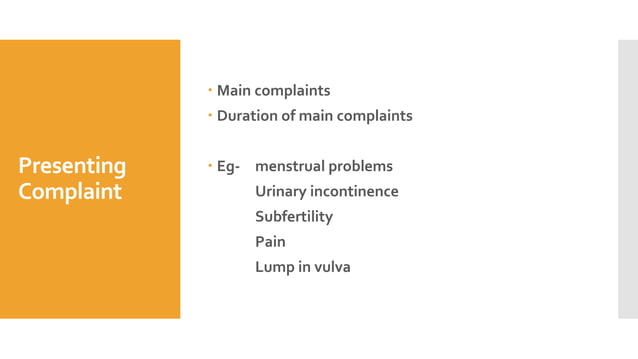 Gynaecological history taking | PPTX | Pregnancy | Reproductive Health