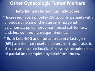 Gynecologic Tumor Markers | PPTX | Pregnancy | Reproductive Health