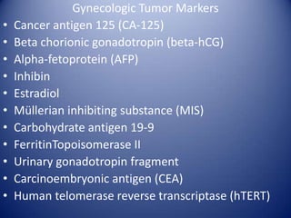 Gynecologic Tumor Markers | PPTX