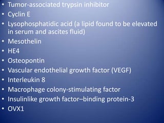 Gynecologic Tumor Markers | PPTX | Pregnancy | Reproductive Health
