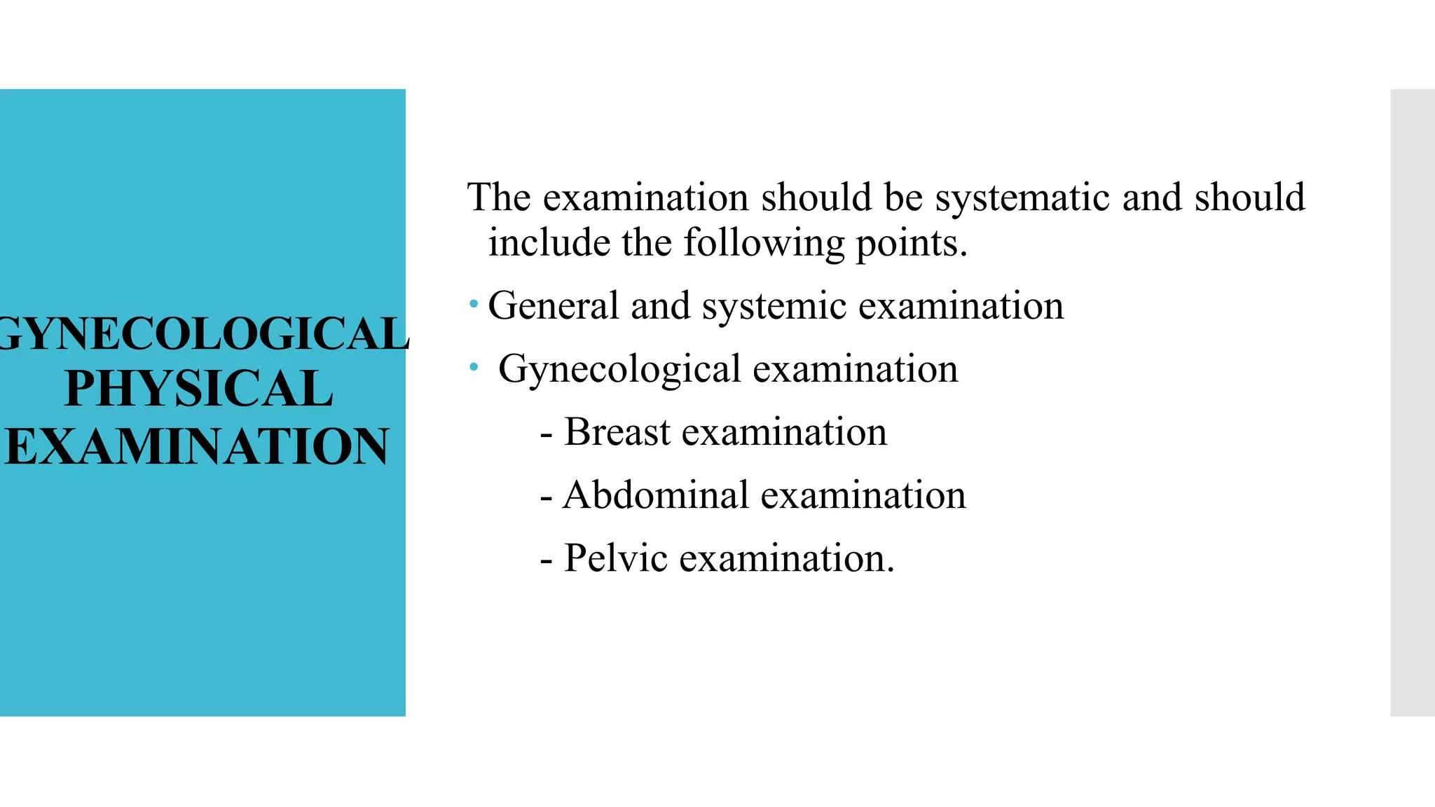 Gynecologocal assessment | PPTX