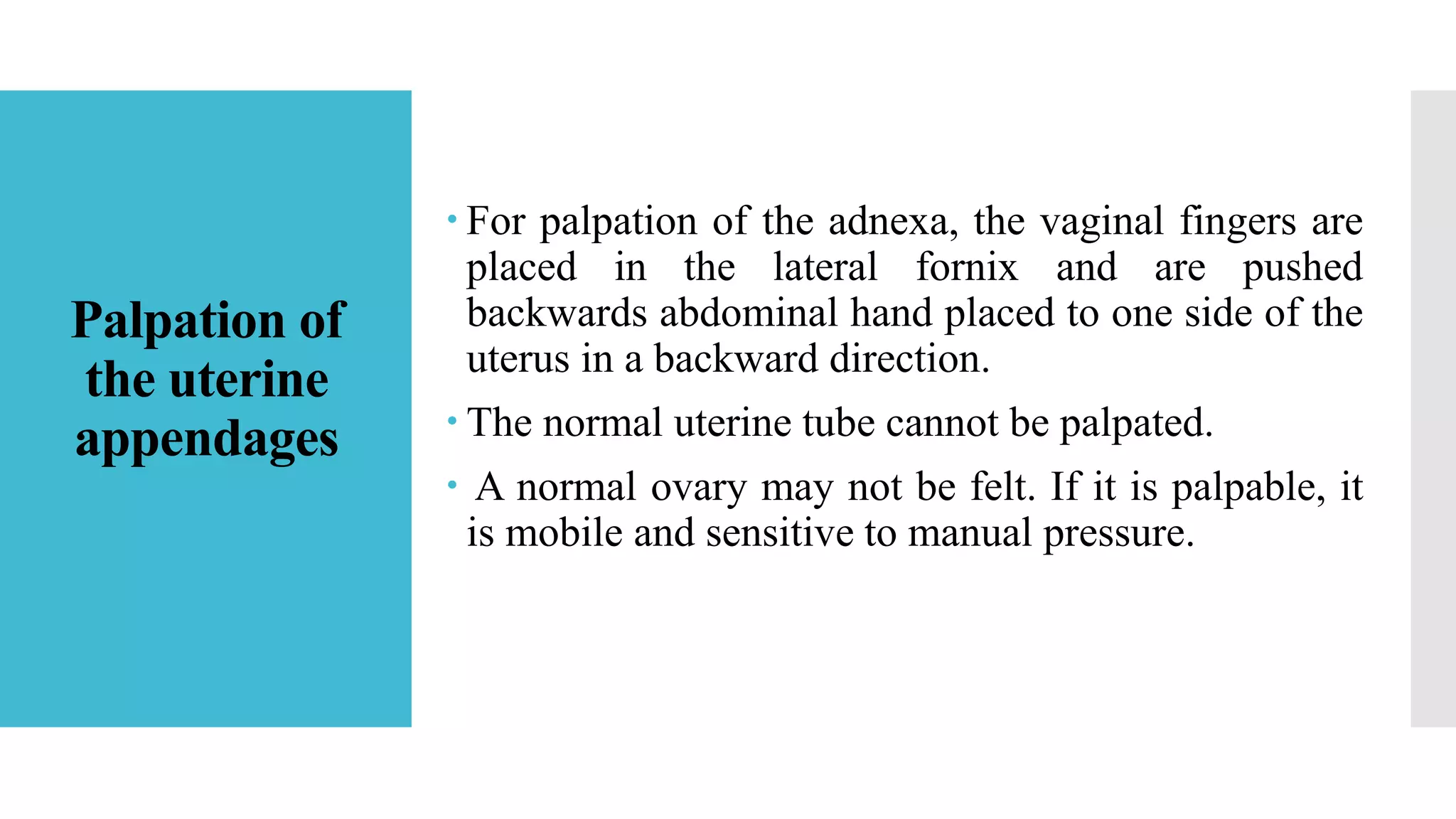 Gynecologocal assessment | PPTX