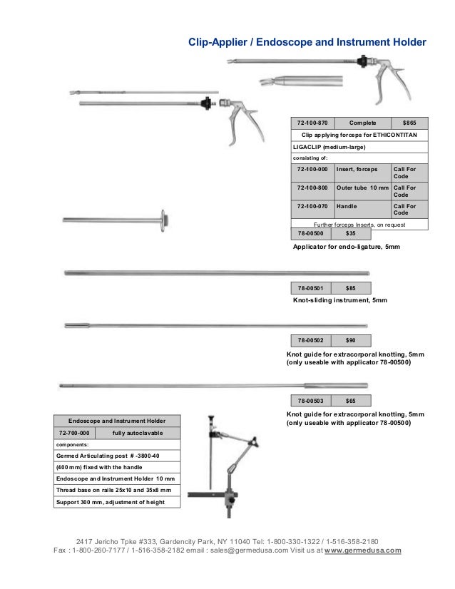 Gynecology surgical instruments catalog