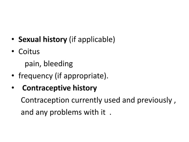 Gynecology history & examination | PPTX