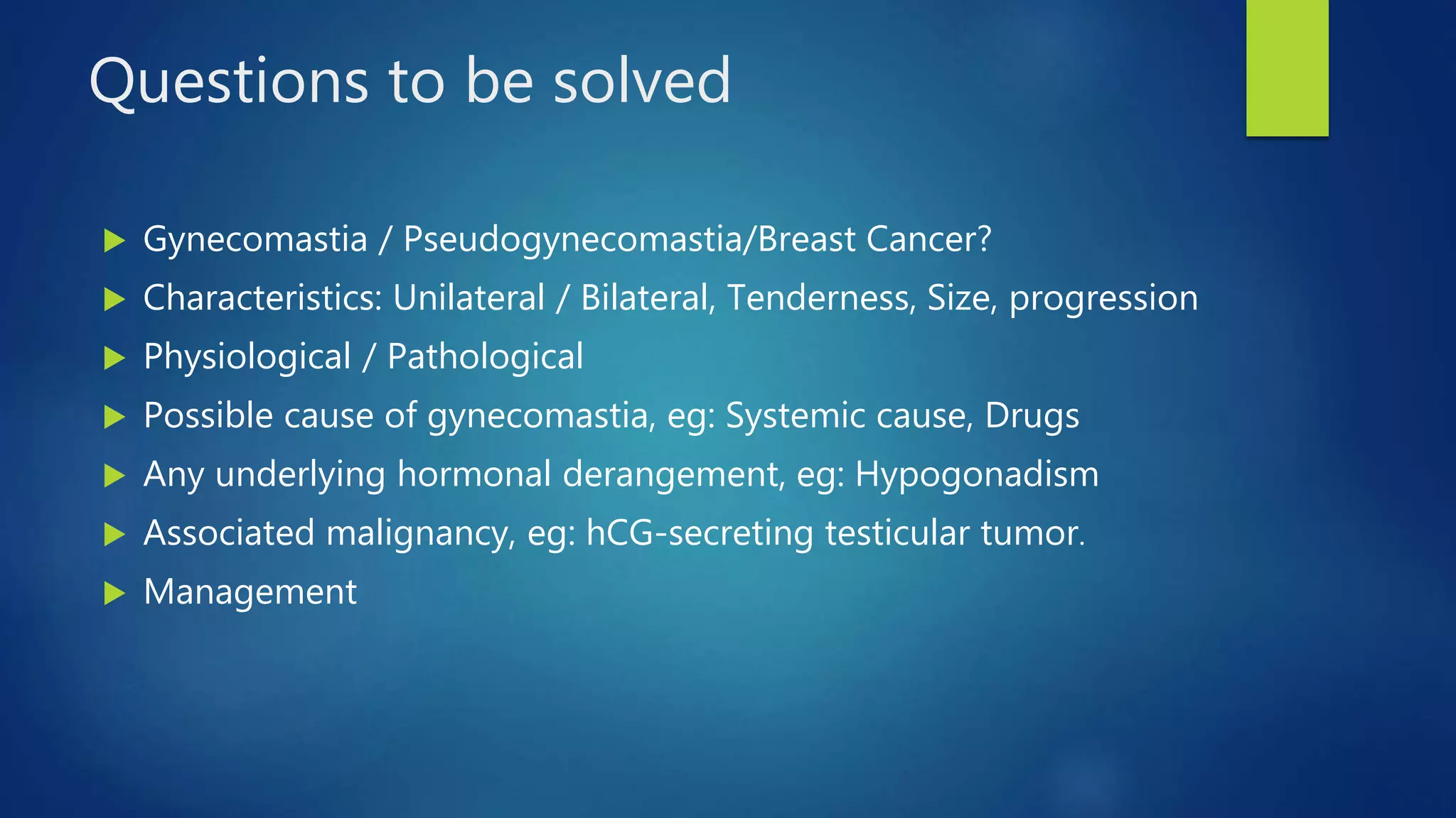 Gynecomastia | PPTX