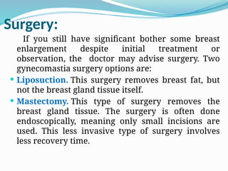Gynaecomastia PPT FOR NURSING STUDENTSss | PPTX
