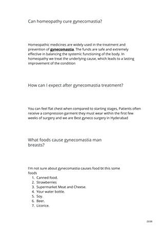 Gynecomastia surgery cost in hyderabad | PDF
