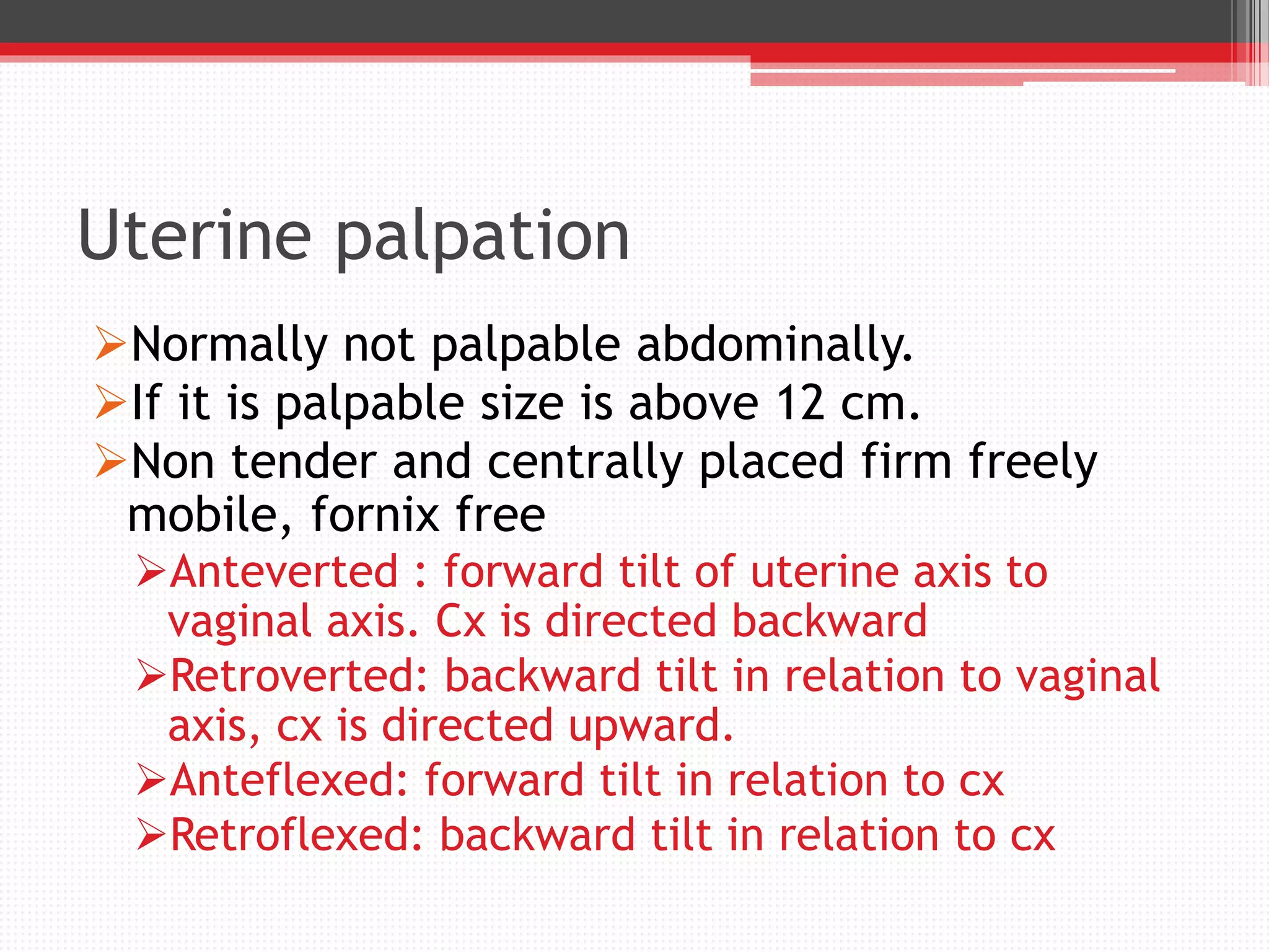 Gynecological examination | PPTX