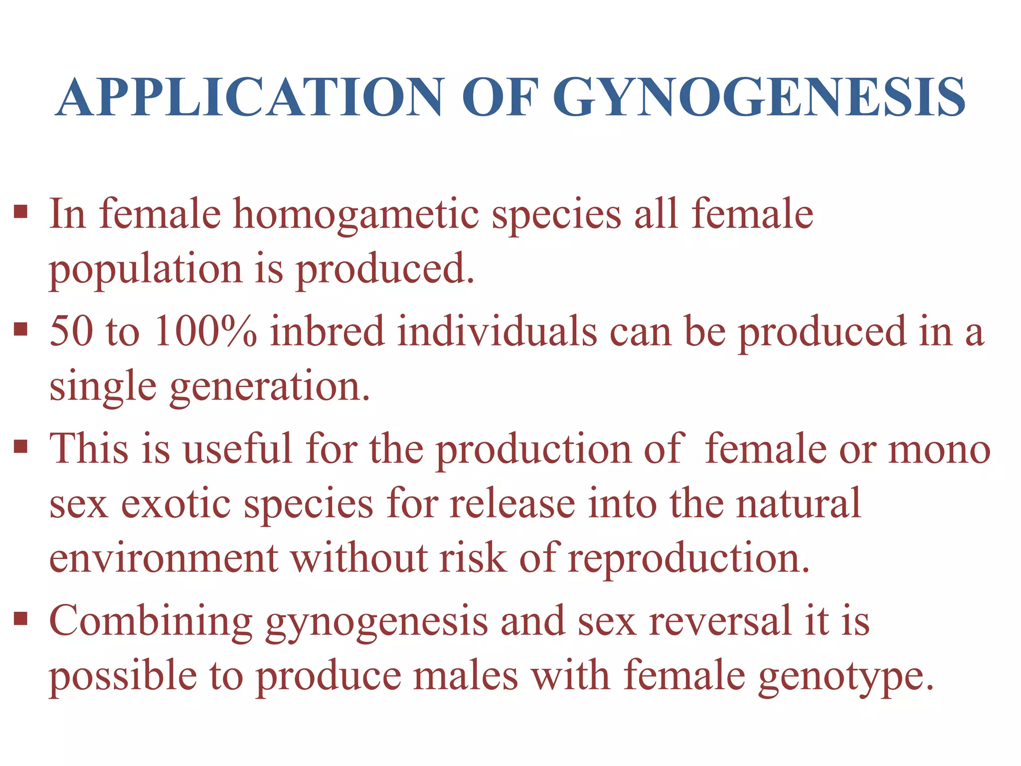 Gynogenesis in fishes | PPTX