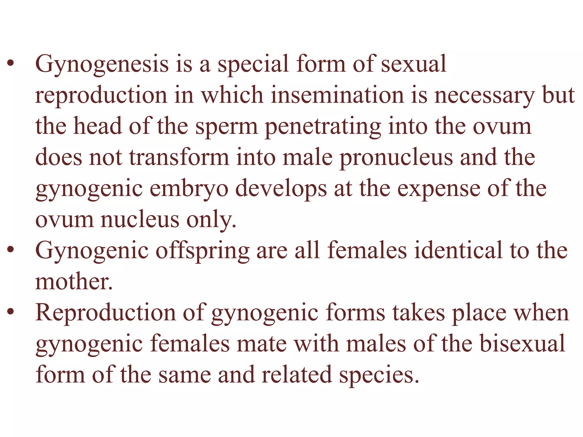 Gynogenesis in fishes | PPTX