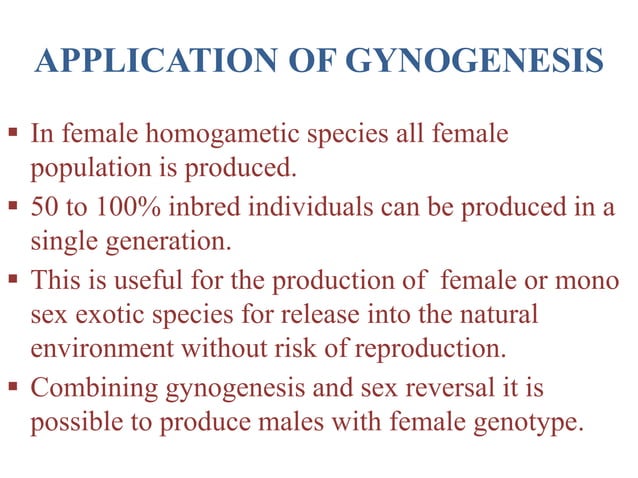 Gynogenesis in fishes | PPTX