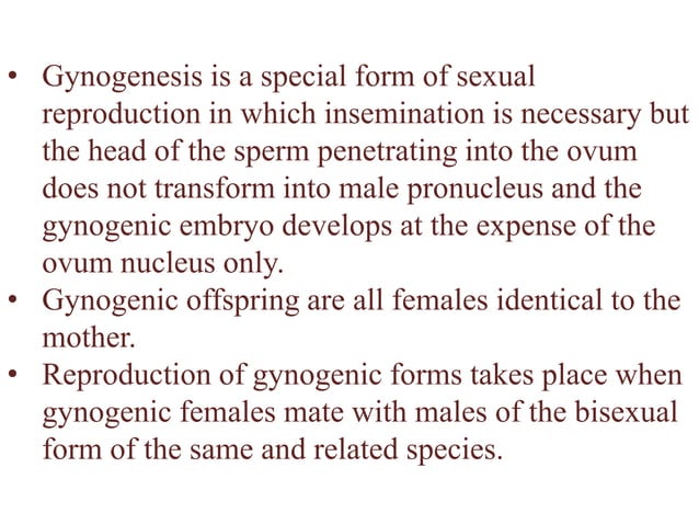 Gynogenesis in fishes | PPTX