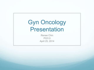 Gyn onc | PPTX