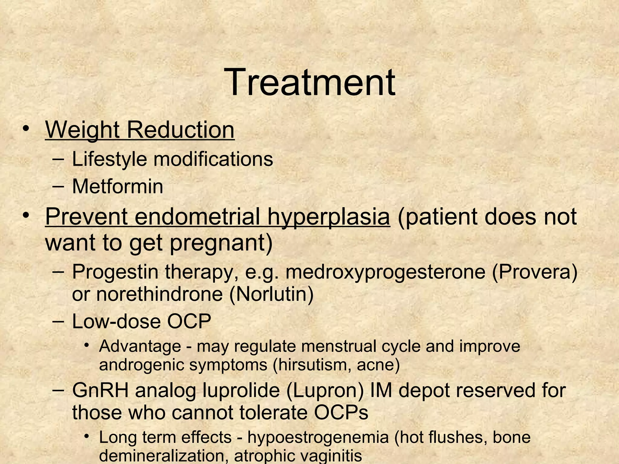 Polycystic Ovarian Syndrome - Obstetrics/Gynecology Case Presentation | PPT