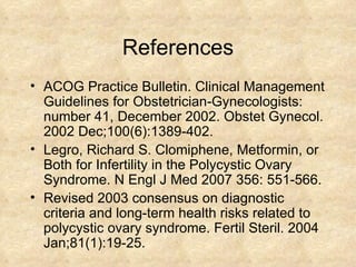 Polycystic Ovarian Syndrome - Obstetrics/Gynecology Case Presentation | PPT